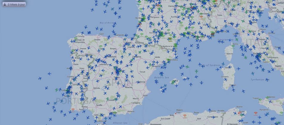 RadarVirtuel – tracker de los aviones en línea