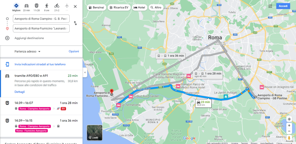 Guía informativa del aeropuerto Roma - Flightradars24.es